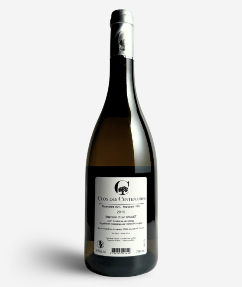 2019 Clos des Centenaires Roussanne Costières de Nîmes Stéphanie et Luc ...